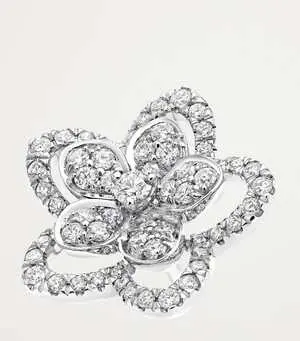 Graff Gold And Diamond Wild Flower Earrings