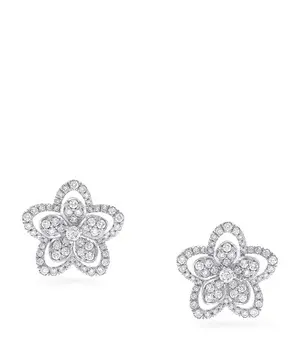 Graff Gold And Diamond Wild Flower Earrings