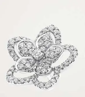 Graff Gold And Diamond Wild Flower Earrings