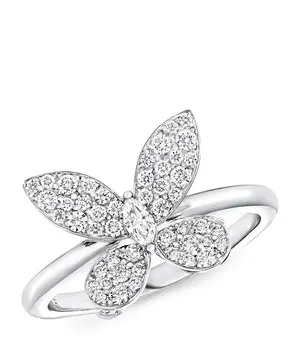 Graff Gold And Diamond Butterfly Ring - White