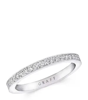 Graff Platinum And Diamond Eternity Ring - Silver