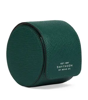 Smythson Panama Single Watch Roll - Green
