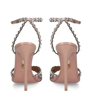 AQUAZZURA Crystal Embellished Tequila Sandals - Pink