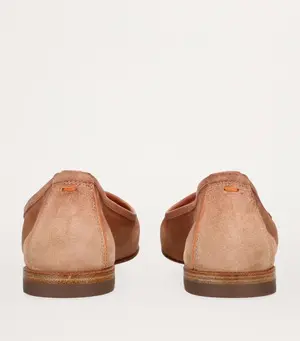 Santoni Suede Loafers - Beige