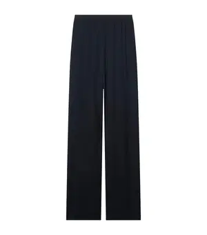 Balenciaga Wide-leg Elasticated Waist Trousers - Black