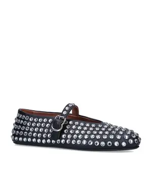Alaïa Embellished Ballet Flats - Black