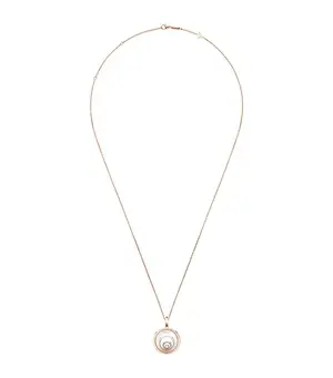 Chopard Happy Spirit Rose And Diamond Necklace - Gold