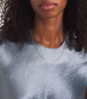 ASTRID & MIYU White Gold Chain Necklace