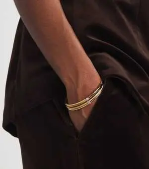 PERSEE 18kt Yellow & Diamond Bangle
