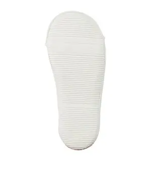MIKI HOUSE White Leather Velcro And Lace Up Sneakers