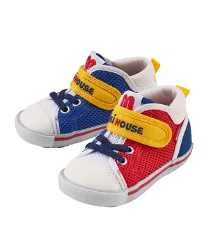 MIKI HOUSE High-top Velcro Sneakers - Red