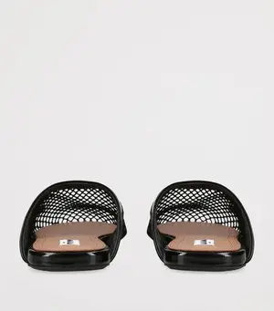 Alaïa Fishnet Mules - Black