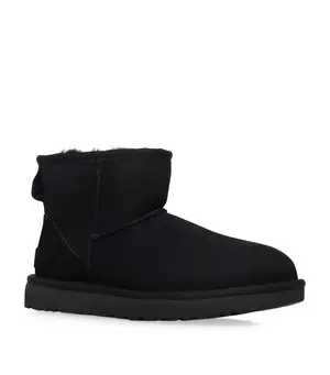 UGG Classic Mini Suede Ankle Boots - Black