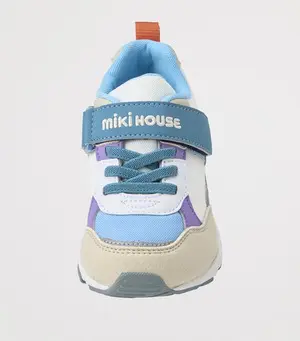 MIKI HOUSE Printed Velcro High Top Sneakers - Blue