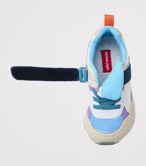 MIKI HOUSE Printed Velcro High Top Sneakers - Blue