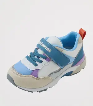 MIKI HOUSE Printed Velcro High Top Sneakers - Blue