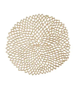 CHILEWICH Dahlia Round Placemat Brown