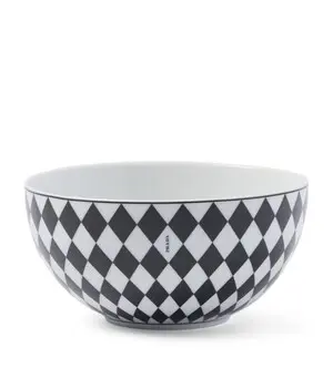 Prada Set Of 2 Chequerboard Soup Bowls