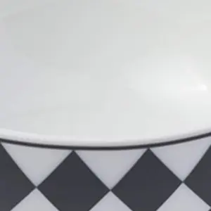 Prada Set Of 2 Porcelain Chequerboard Rice Bowls