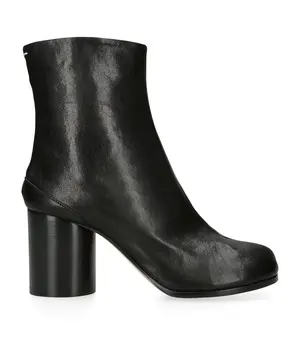 MAISON MARGIELA Leather Tabi Ankle Boots - Black
