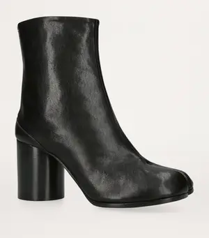 MAISON MARGIELA Leather Tabi Ankle Boots - Black