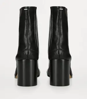 MAISON MARGIELA Leather Tabi Ankle Boots - Black
