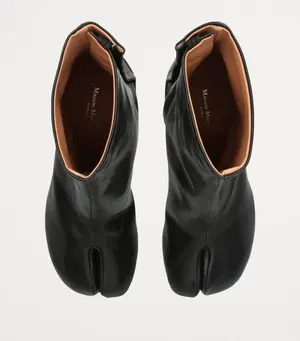 MAISON MARGIELA Leather Tabi Ankle Boots - Black
