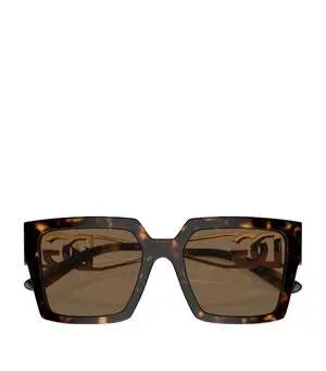 Dolce & Gabbana Tortoiseshell Square Frame Sunglasses - Brown