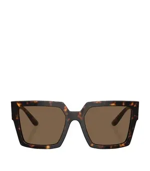 Dolce & Gabbana Tortoiseshell Square Frame Sunglasses - Brown
