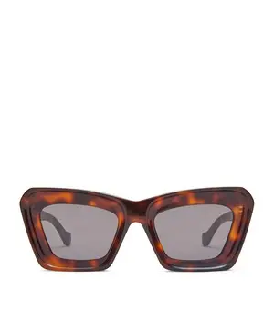 Loewe Bevelled Cat Eye Sunglasses - Brown