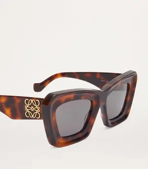 Loewe Bevelled Cat Eye Sunglasses - Brown