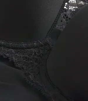 Simone Perele Lace Caresse Plunge Bra - Black