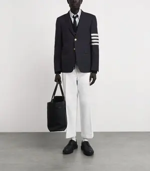 Thom Browne Wool 4-bar Stripe Blazer - Navy