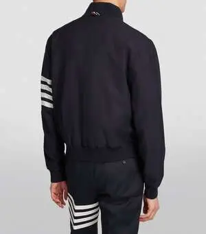 Thom Browne Wool 4-bar Stripe Bomber Jacket - Navy