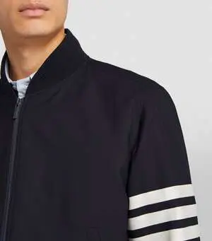 Thom Browne Wool 4-bar Stripe Bomber Jacket - Navy