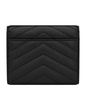 Saint Laurent Monogram Metalassé Trifold Wallet
