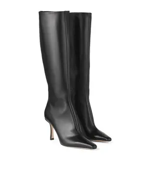 JIMMY CHOO Agathe 85 Leather Knee-high Boots