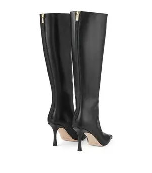 JIMMY CHOO Agathe 85 Leather Knee-high Boots