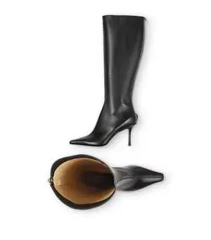 JIMMY CHOO Agathe 85 Leather Knee-high Boots