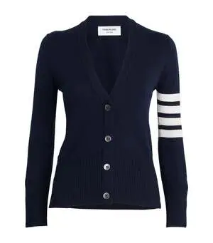 Thom Browne Cashmere 4-bar Cardigan - Navy