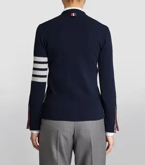 Thom Browne Cashmere 4-bar Cardigan - Navy
