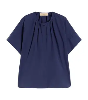 Max Mara Weekend Max Mara Cotton Poplin Blouse Blue