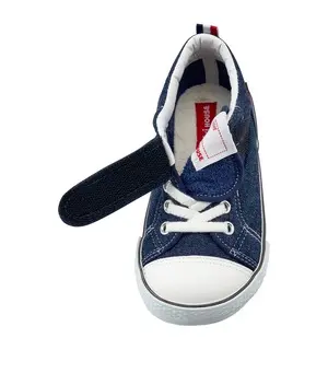 MIKI HOUSE Blue Denim Velcro Low-top Sneakers