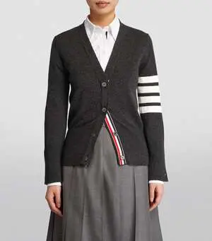 Thom Browne Four-bar Cashmere Cardigan
