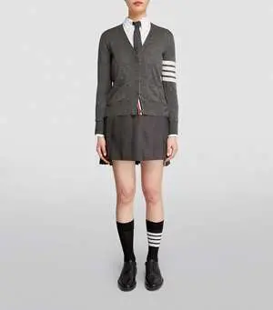 Thom Browne Relaxed Wool 4-bar Cardigan