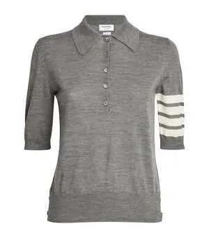 Thom Browne 4-bar Polo Shirt - Grey