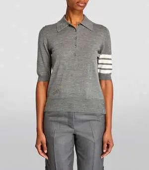 Thom Browne 4-bar Polo Shirt - Grey