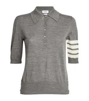 Thom Browne 4-bar Polo Shirt - Grey