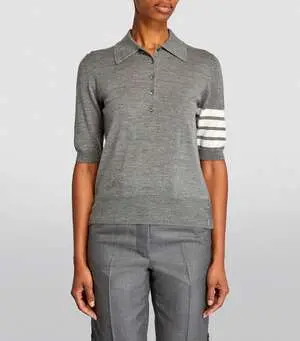 Thom Browne 4-bar Polo Shirt - Grey