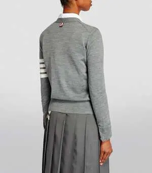 Thom Browne 4-bar Stripe Wool Cardigan